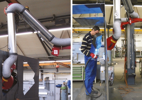 Brazos de extracción de humo y polvo | izaro.com